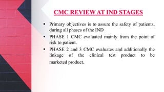 CMC(CHEMISTRY,MANUFACTURING AND CONTROL).pptx