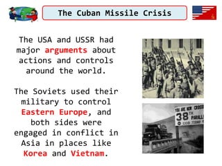 Cold War - events before and during the cuban missile crisis | PPTX