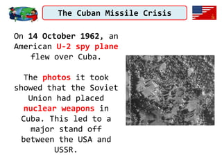 Cold War - events before and during the cuban missile crisis | PPTX