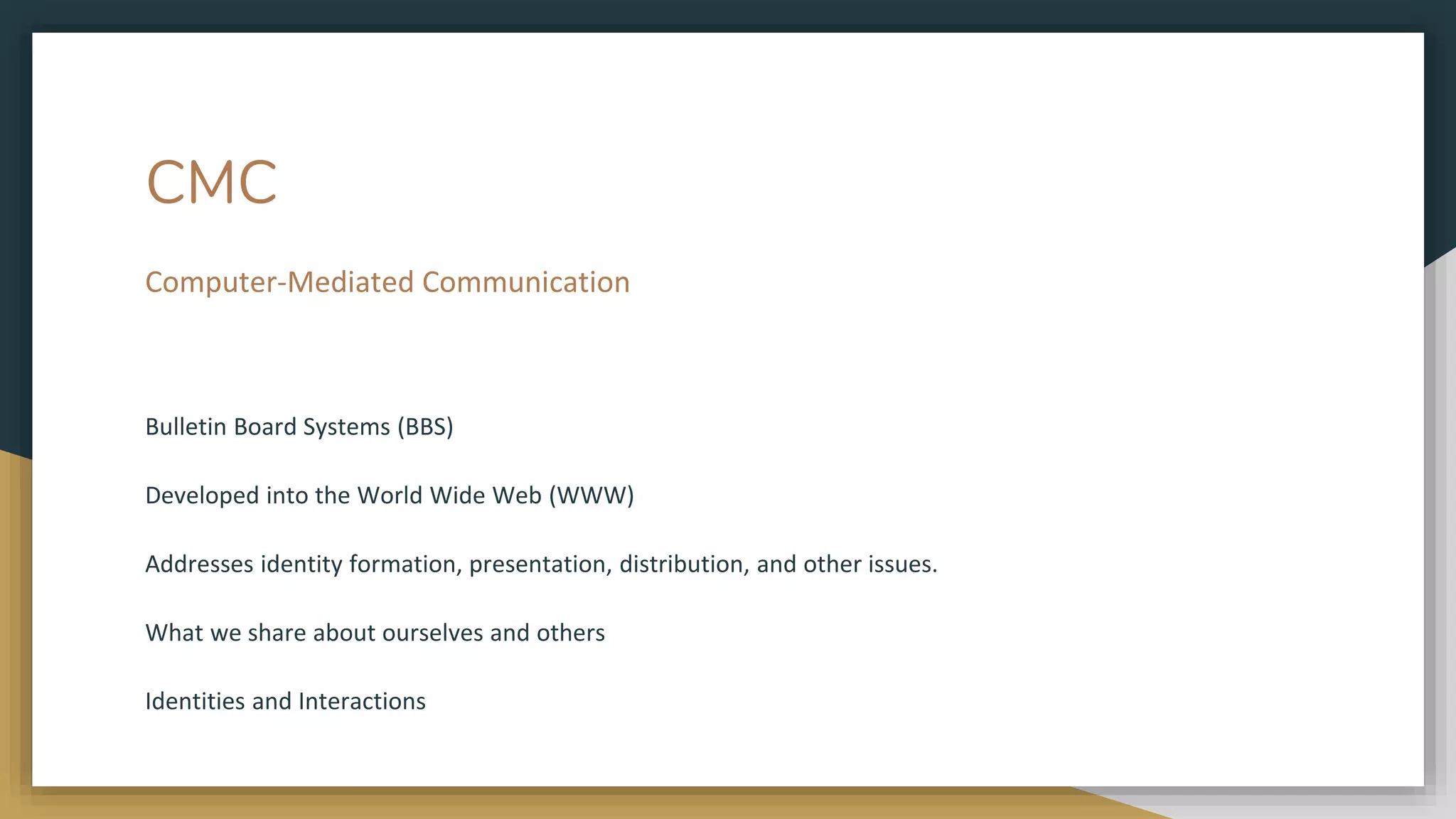 Cmc Diffusion And Social Theories Pptx Social Networking Internet