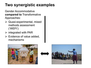 Measuring gender transformative change: Frameworks, Characteristics ...