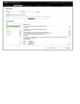 Splunk | Change Management App Wireframes | PDF