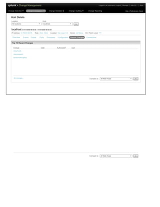 Splunk | Change Management App Wireframes | PDF