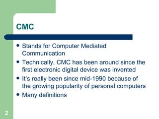 Health Communication in CMC | PPT