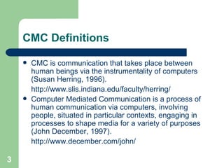 Health Communication in CMC | PPT