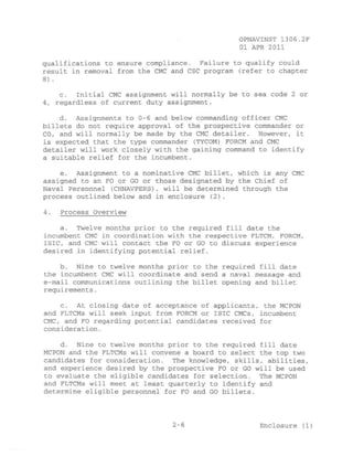 CMC Instruction OPNAVINST1306.2F (1Apr2011) | PDF