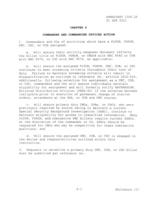 CMC Instruction OPNAVINST1306.2F (1Apr2011) | PDF