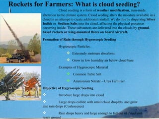 Cloud Seeding Rockets For Farmers | PPT