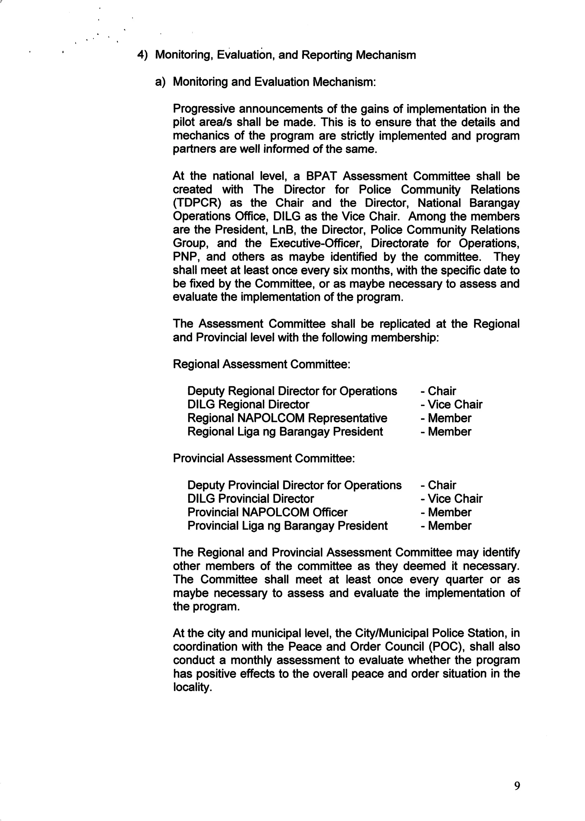 PNP MC 2015-009 - REVITALIZED BARANGAY PEACEKEEPING OPERATIONS | PDF