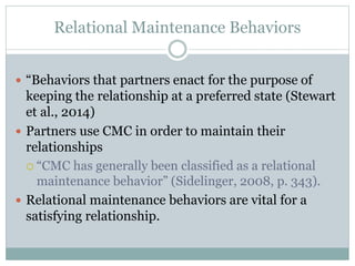 Maintaining Romantic Relationships through SNSs | PPTX