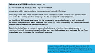 Chemomechanical Caries Removal in Pediatric Dentistry | PPTX