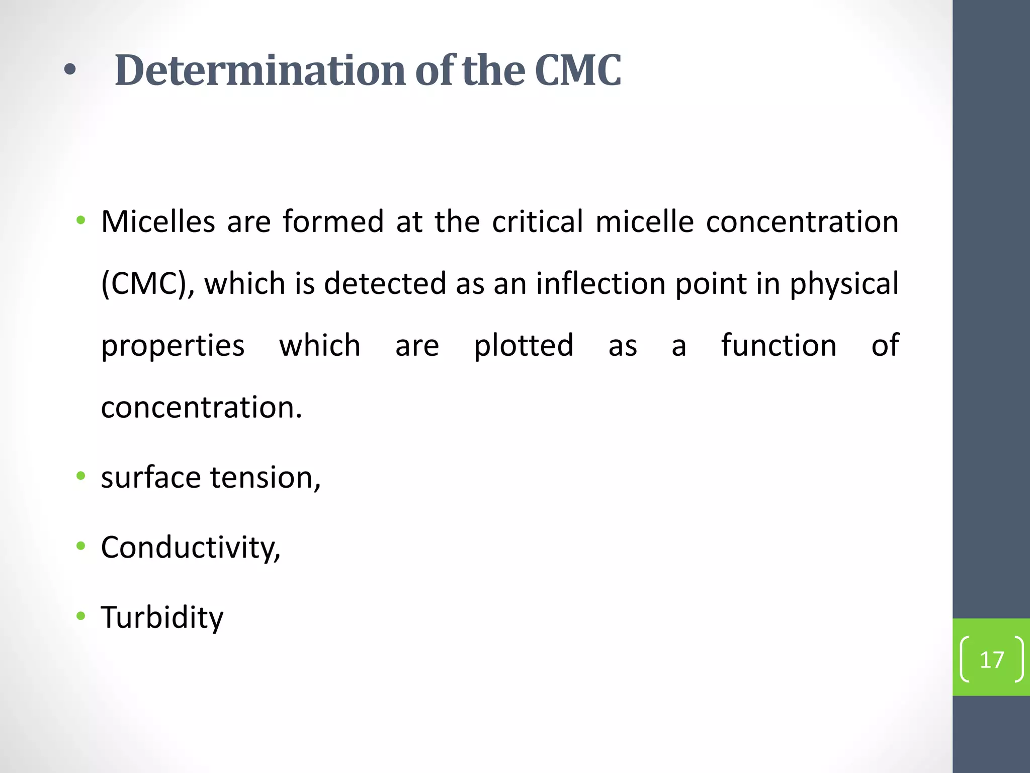 Micelle and Critical Micelle Concentration | PPTX