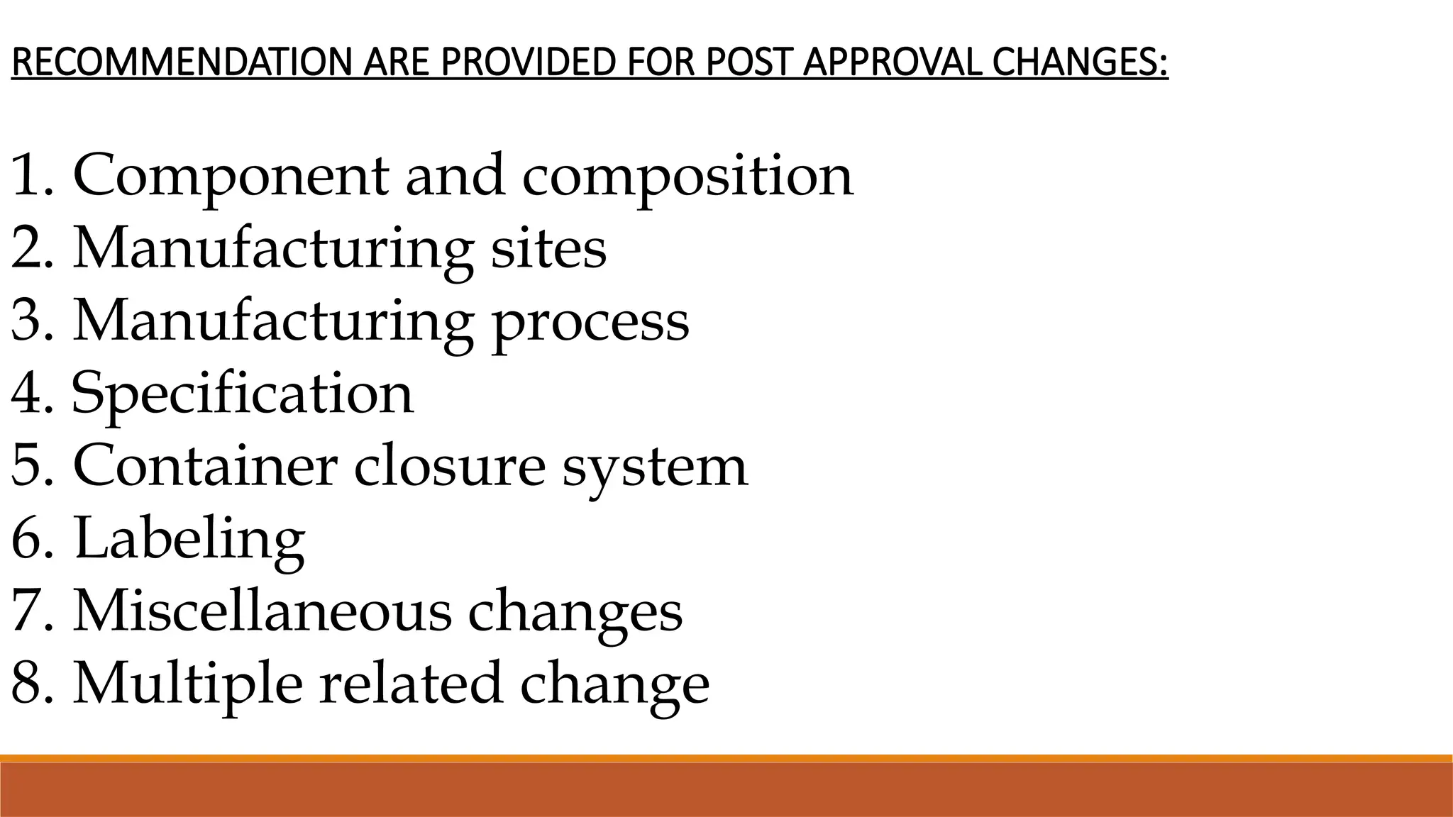 CMC & Post Approval Regulatory affairs ppt | PPTX