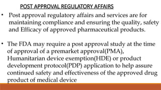 CMC & Post Approval Regulatory affairs ppt | PPTX