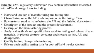 CMC & Post Approval Regulatory affairs ppt | PPTX