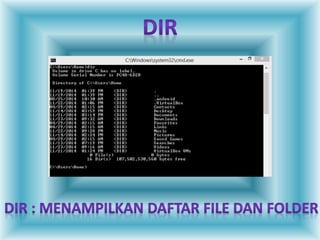 perintah dasar Cmd(command line) | PPTX