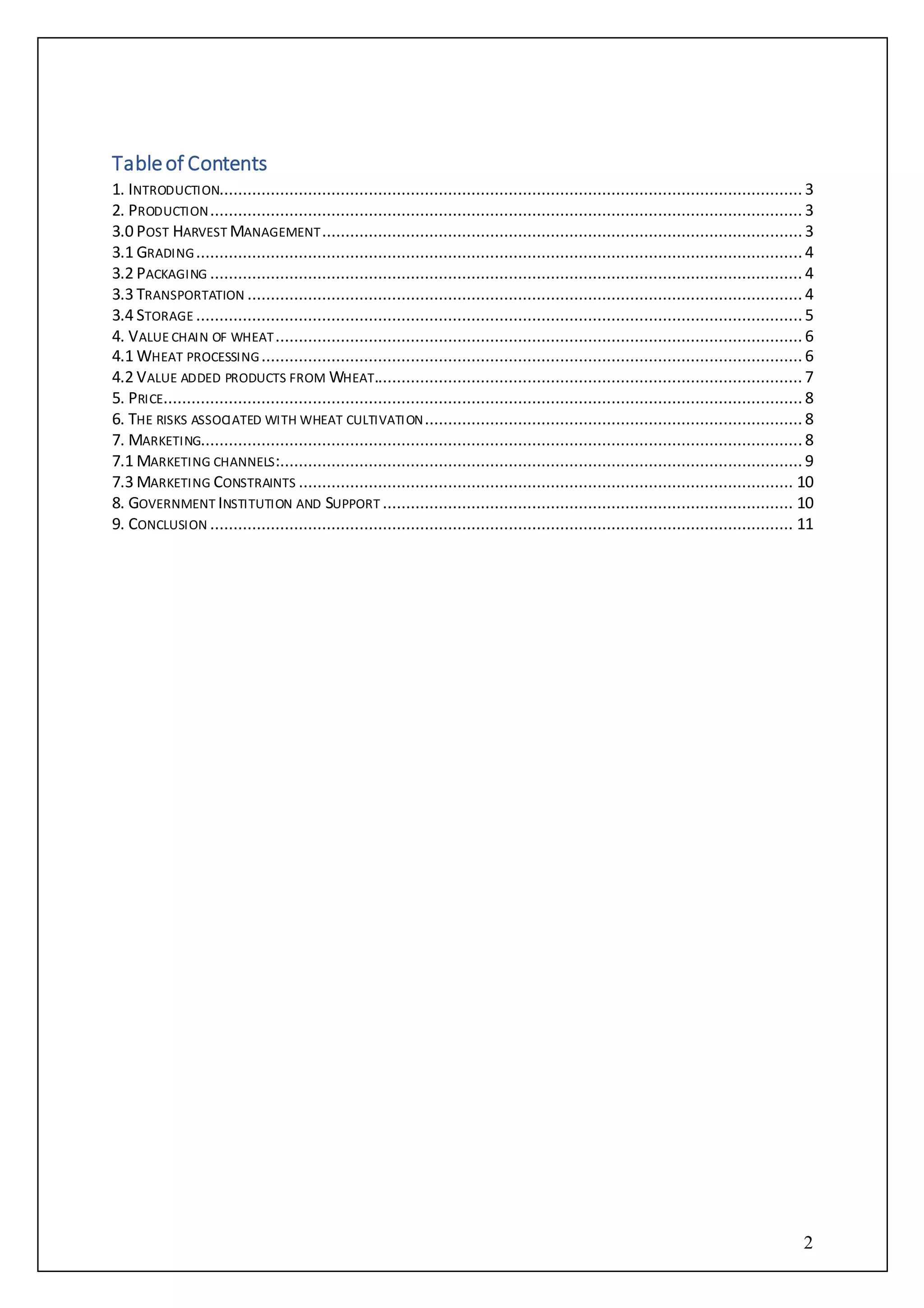 commodity trading of wheat | DOCX