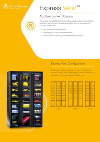 CribMaster Express Vend | PDF