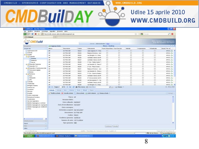 Il progetto CMDBuild: motivazioni, storia e stato dell'arte - CMDBuild Day, 15 aprile 2010 | PDF