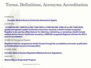 Canadian Medical Devices Conformity Assessment System(CMDCAS ...