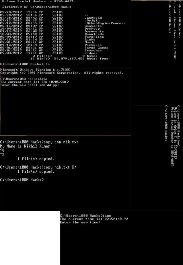 Internal And External Commands Of Dos Or Cmd Or Command Prompt 2698