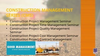 Construction Manpower Development Foundation (CMDF) Programs and ...