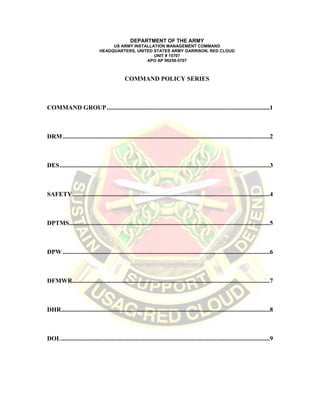 Command Policy Series | PDF