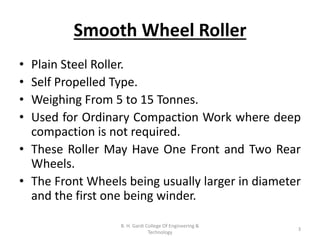 Types Of Roller Used For Construction | PPTX | Geology | Science