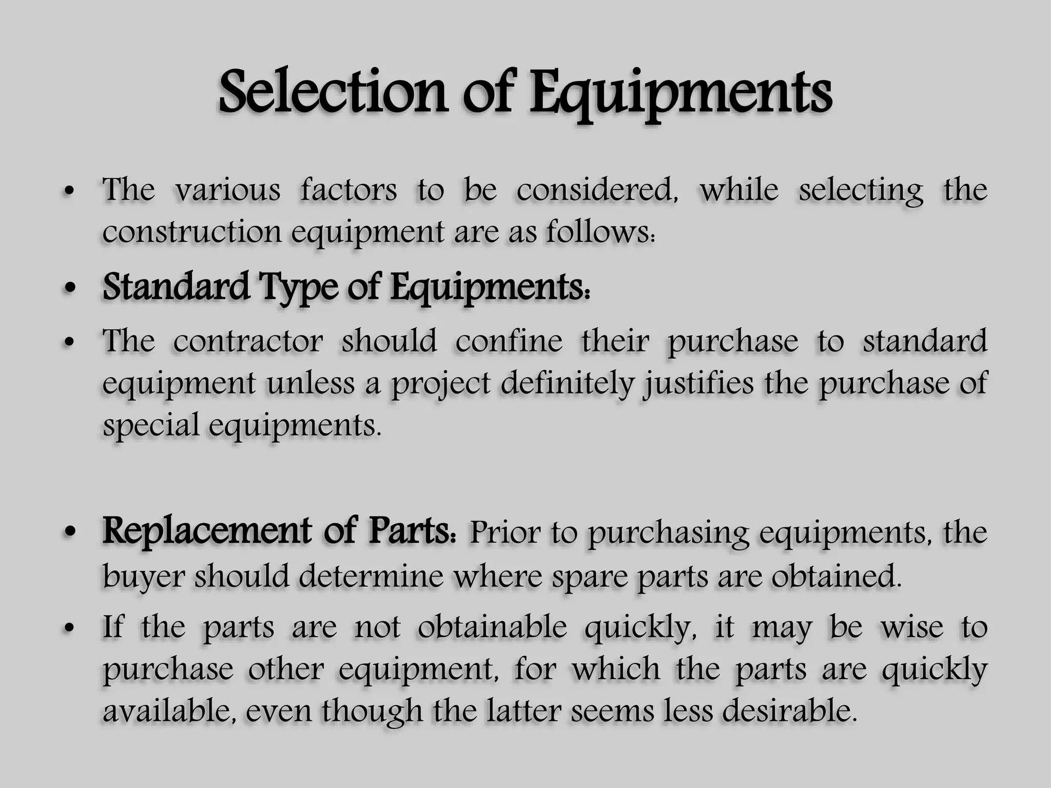 Construction Management & Equipments | PPTX