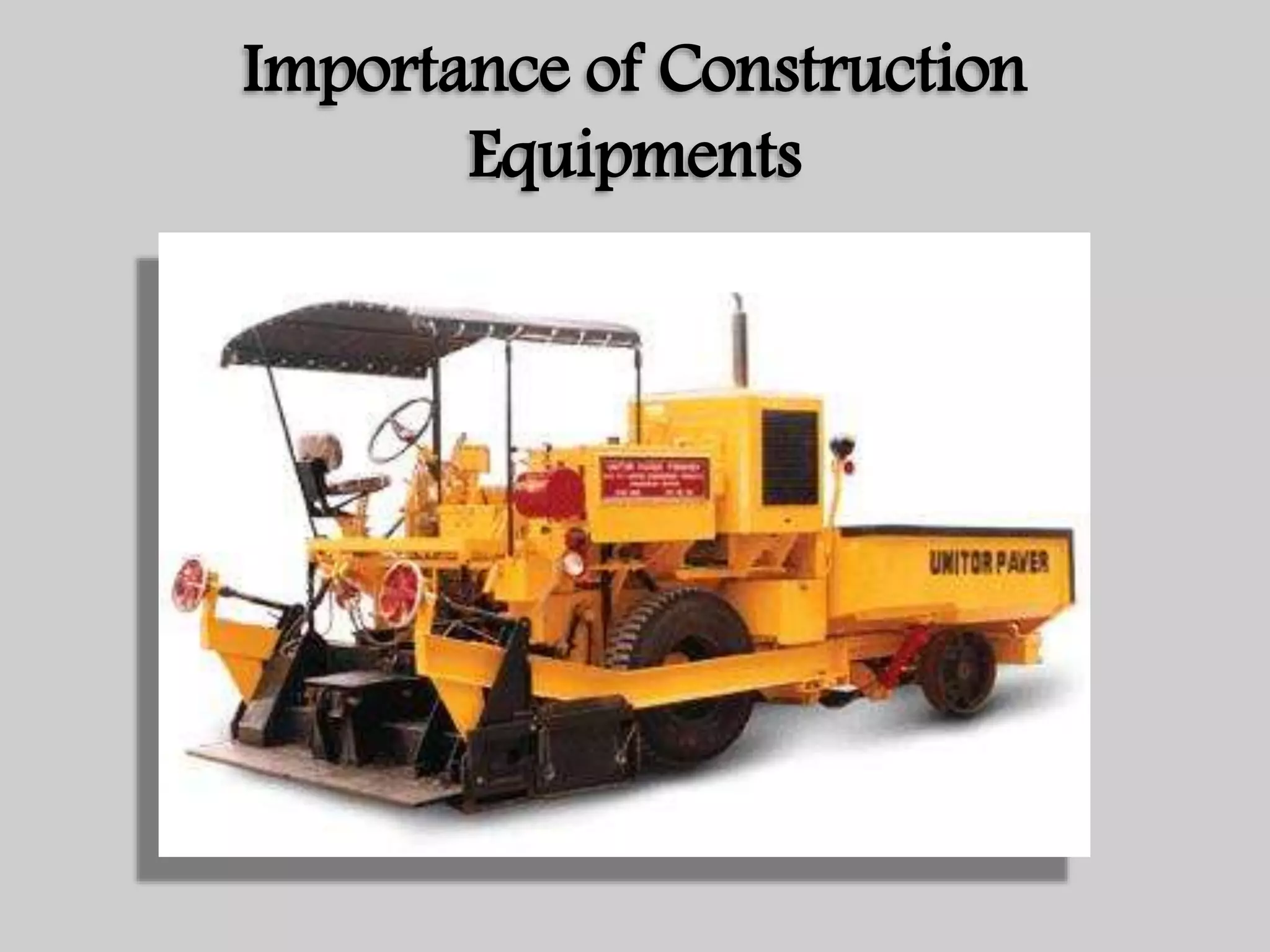Construction Management & Equipments | PPTX