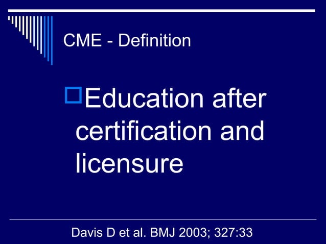 Continuing Medical Education | PPT