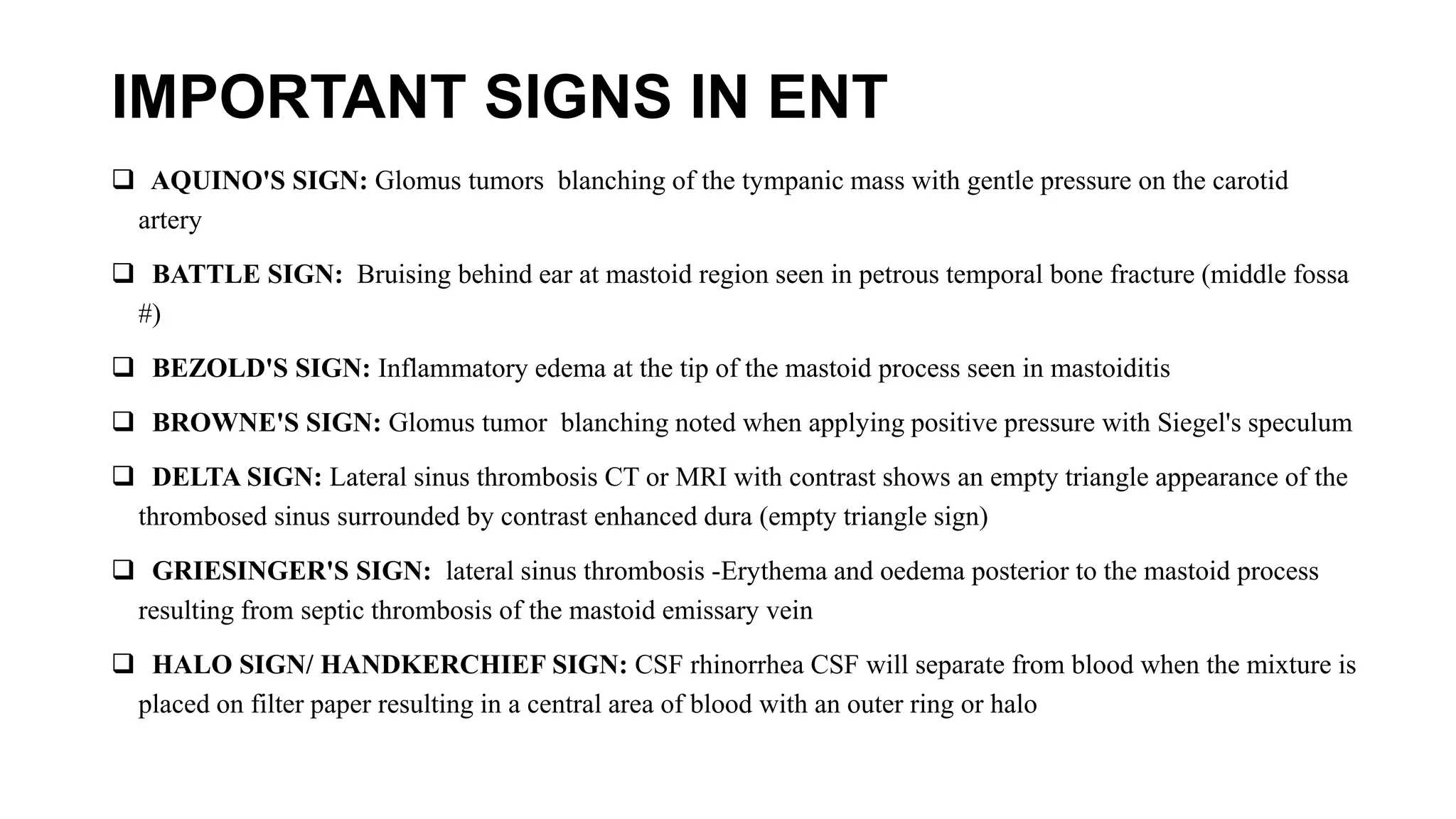 Clinical features of Ear nose and throat | PPTX