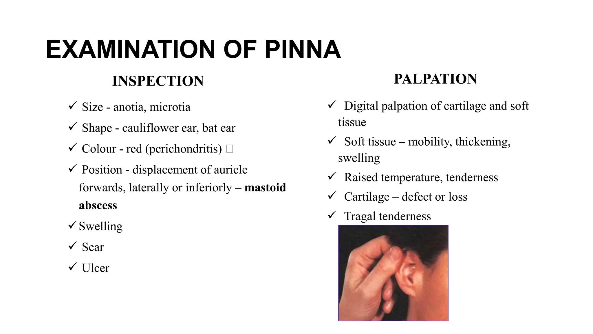 Clinical features of Ear nose and throat | PPTX