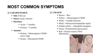 Clinical features of Ear nose and throat | PPTX