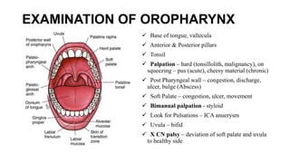 Clinical features of Ear nose and throat | PPTX