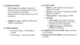Clinical features of Ear nose and throat | PPTX