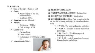Clinical features of Ear nose and throat | PPTX