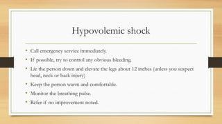 Introduction to a medical shock with simple management | PPTX