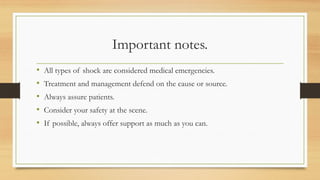 Introduction to a medical shock with simple management | PPTX