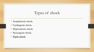 Introduction to a medical shock with simple management | PPTX
