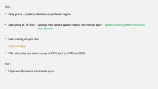 Pseudophakic cystoid macular edema case presentation | PPTX