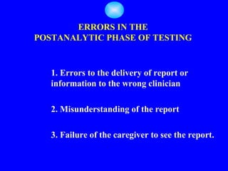Defining Errors and Error Reduction in Pathology Laboratory: Revisited ...