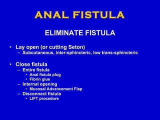 Evaluation of Complex Anal Fistula - EUA, EUAS OR MRI? | PPT