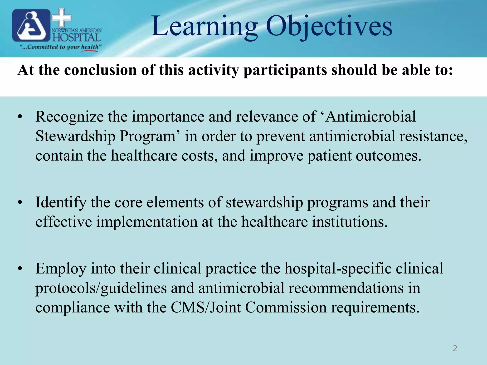 Antimicrobial stewardship CME 04-03-19 | PPTX