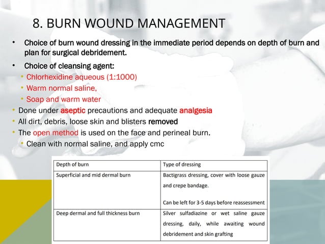 CONTINOUS MEDICAL EDUCATION OF BURN (SURGICAL) | PPTX | First Aid ...