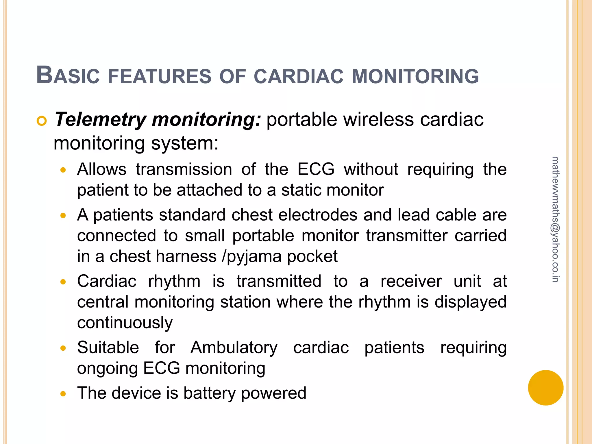 Cardiac monitoring & ECG | PPTX