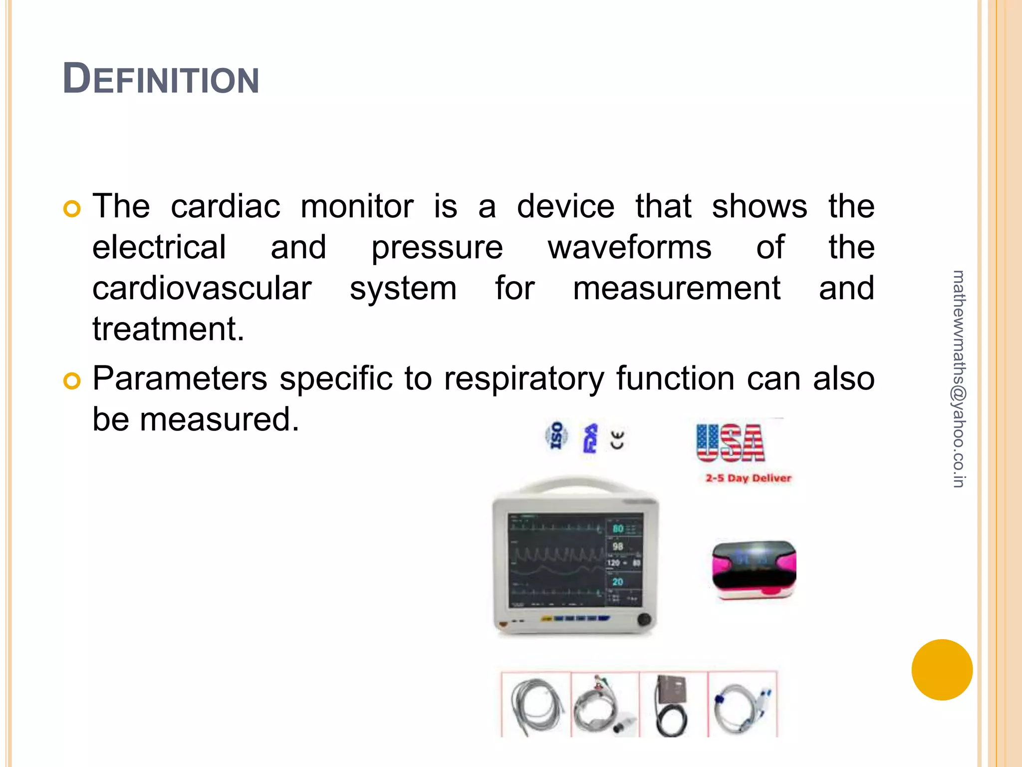 Cardiac monitoring & ECG | PPTX