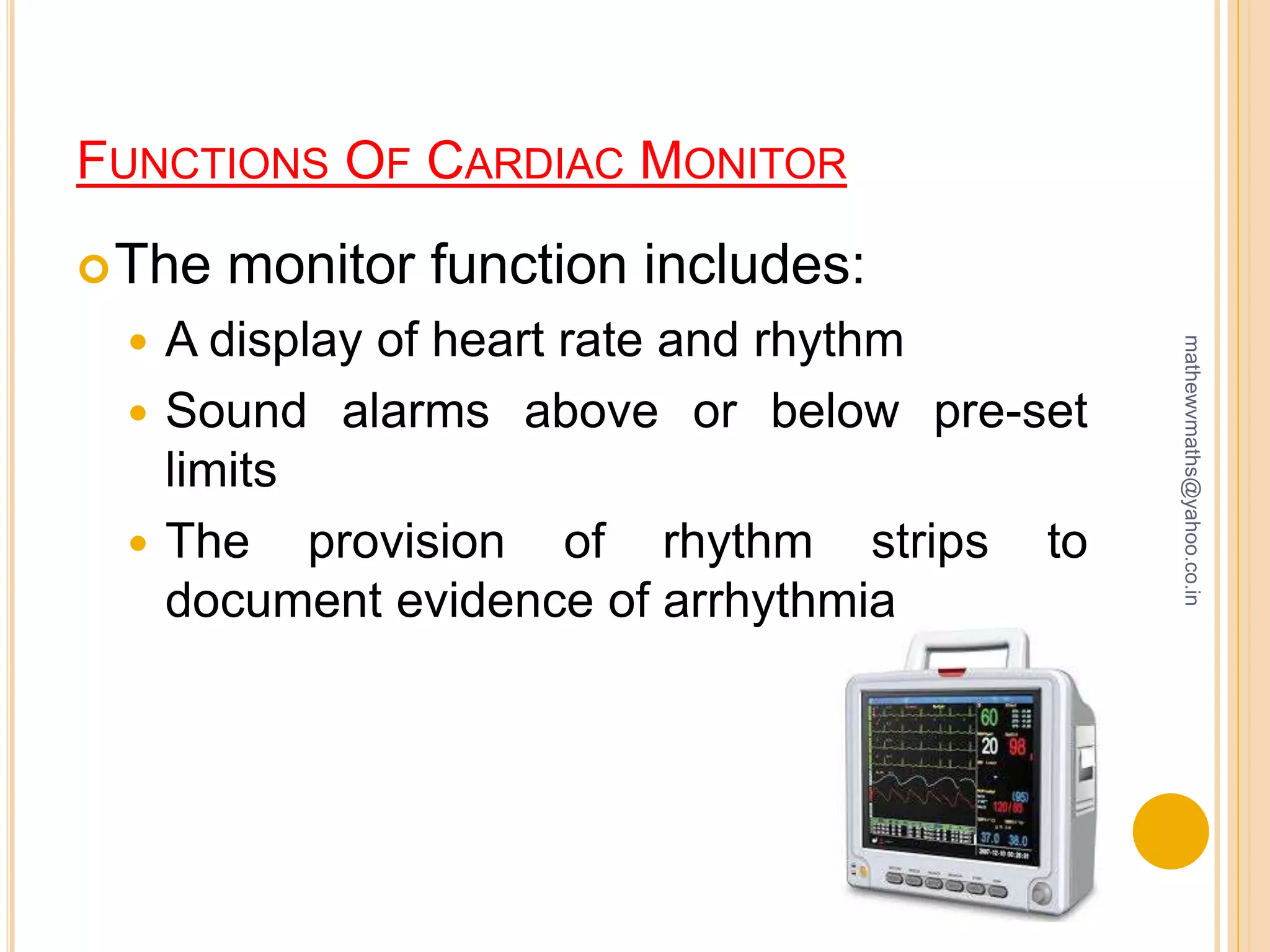 Cardiac monitoring & ECG | PPTX