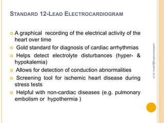 Cardiac monitoring & ECG | PPTX