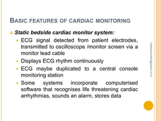 Cardiac monitoring & ECG | PPTX